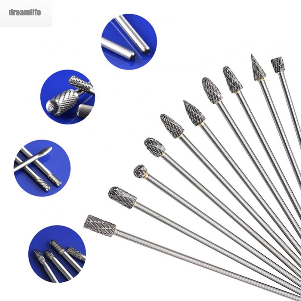 【DREAMLIFE】Rotary Burrs Milling Cutter Carbide Engraving Double Cut ...