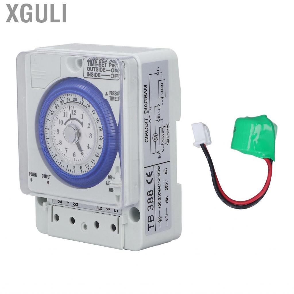 Xguli 100 To 240VAC Mechanical Time Control Switch PC Housing Timer ...