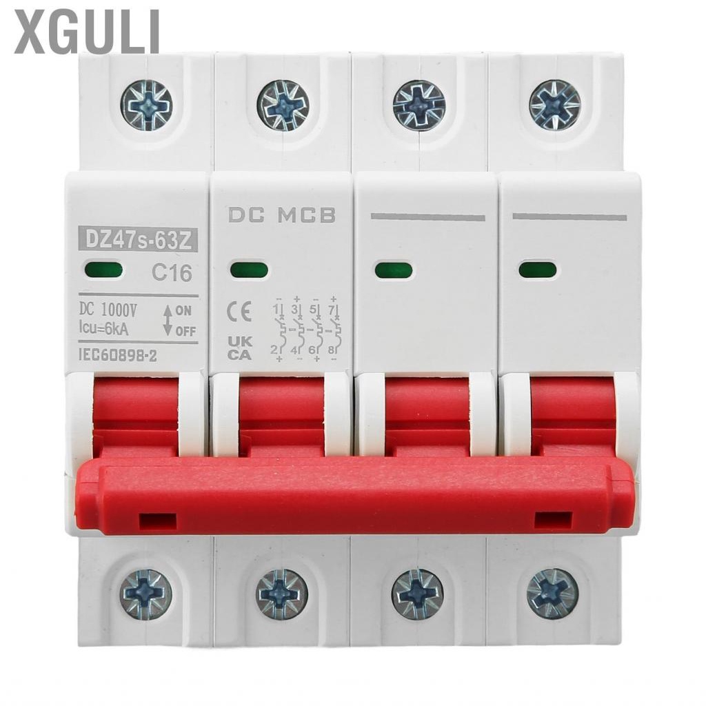 Xguli DC Miniature Circuit Breaker 4P Solar PV System 16A DIN Rail Mount DZ47s 63Z C16 | Shopee ...