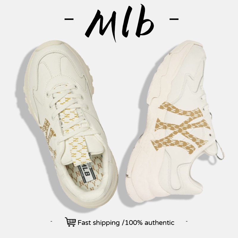 รองเท้าผ้าใบ MLB Chunky Monogram Lt 3ASHCM01N | Shopee Thailand