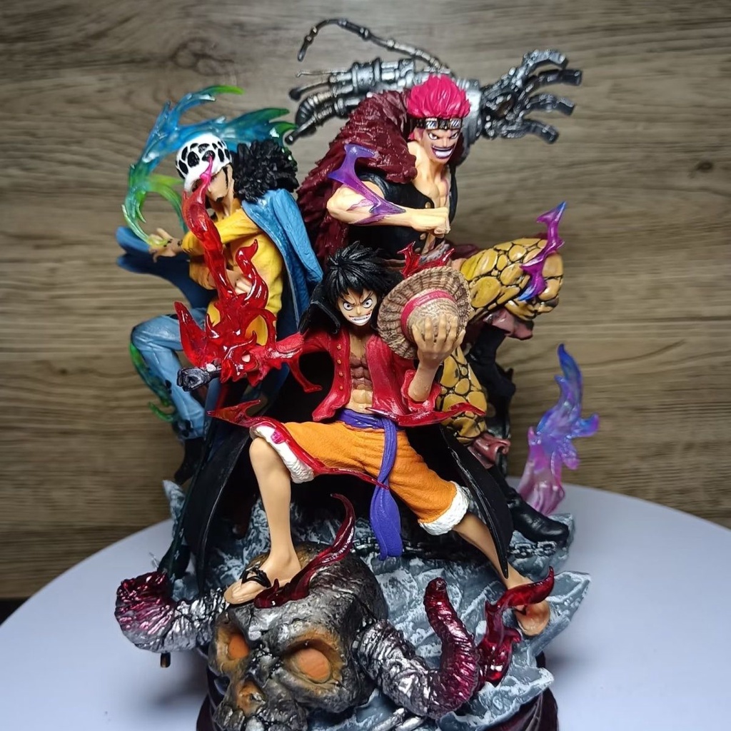 ฟิกเกอร์ One Piece LX Three Captain Onishima Luffy Kidro GK One Piece ...