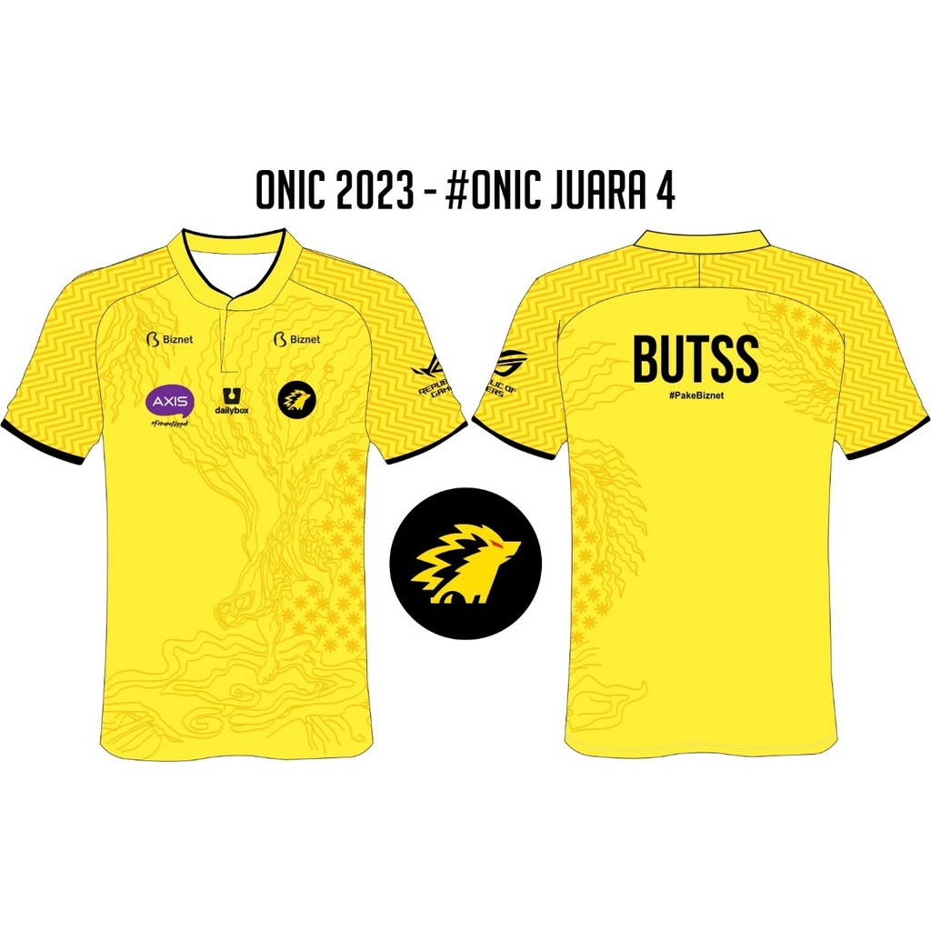 ใหม่ เสื้อกีฬาแขนสั้น ลาย ONIC Esports 2023m4 Home & Away Nickname Pro ...
