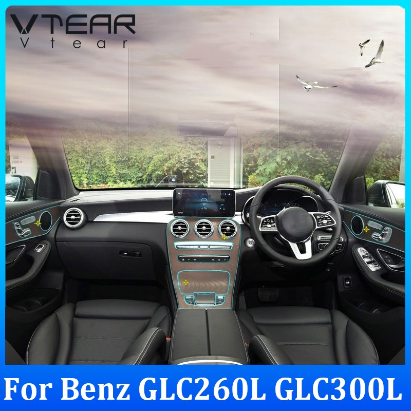 Vtear ฟิล์ม TPU นิ่ม แบบใส ป้องกันพวงมาลัยรถยนต์ สําหรับ Benz GLC GLC260L GLC300L 2020-2022 ...