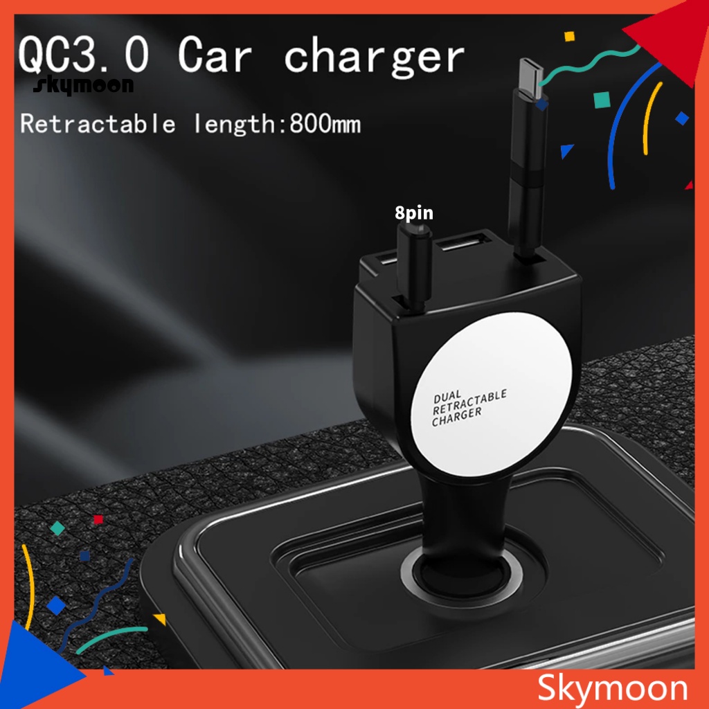 Skym* อุปกรณ์ที่ชาร์จโทรศัพท์มือถือ แบบออโต้ ประหยัดพื้นที่ สําหรับ ...