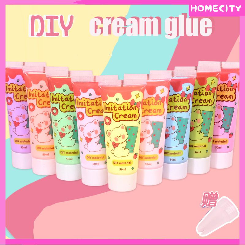 [พร้อมส่ง] Cream Glue 50ml Handmade DIY Material Simulation Cream Glue ...