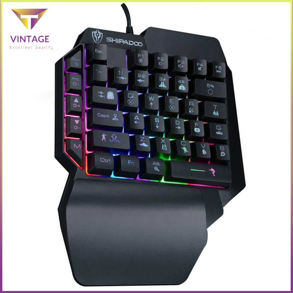 [Ready] F6 Keyboard Single Handed Portable Cool Luminious Mechanical ...