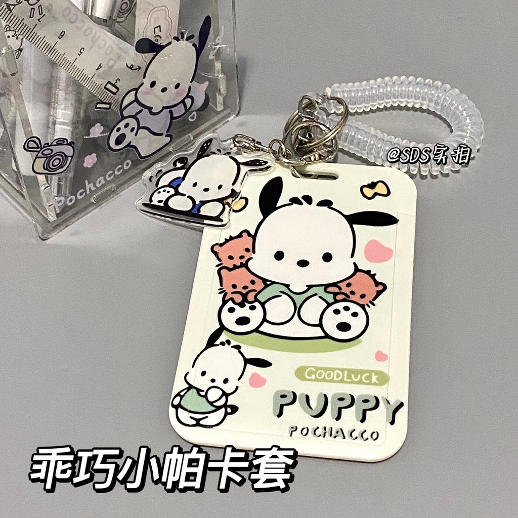 Ins Style Sanrio Pacha Dog ซองใส่บัตรรถบัส บัตรประจําตัวนักเรียน แบบ ...