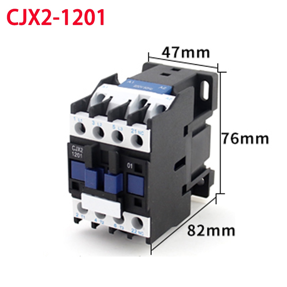 Cjx2-1201 12A 3P+NC คอนแทคเตอร์แม่เหล็กไฟฟ้า 3 ขั้ว สําหรับ Unit 3 Phase 380V 220V 110V 36V 24V ...