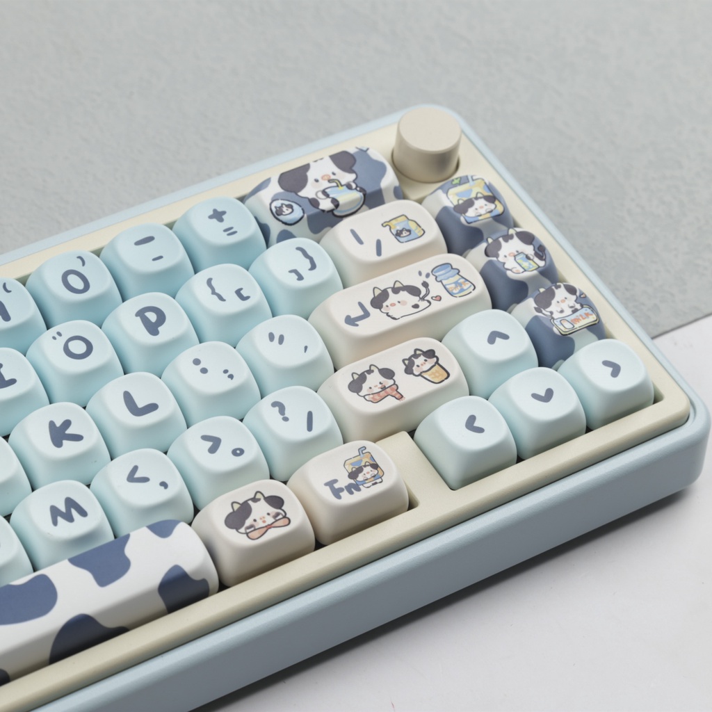 Milk Cow Keycap PBT Dye Sublimation MOA Profile ชุดปุ่มกดคีย์บอร์ด PBT ...