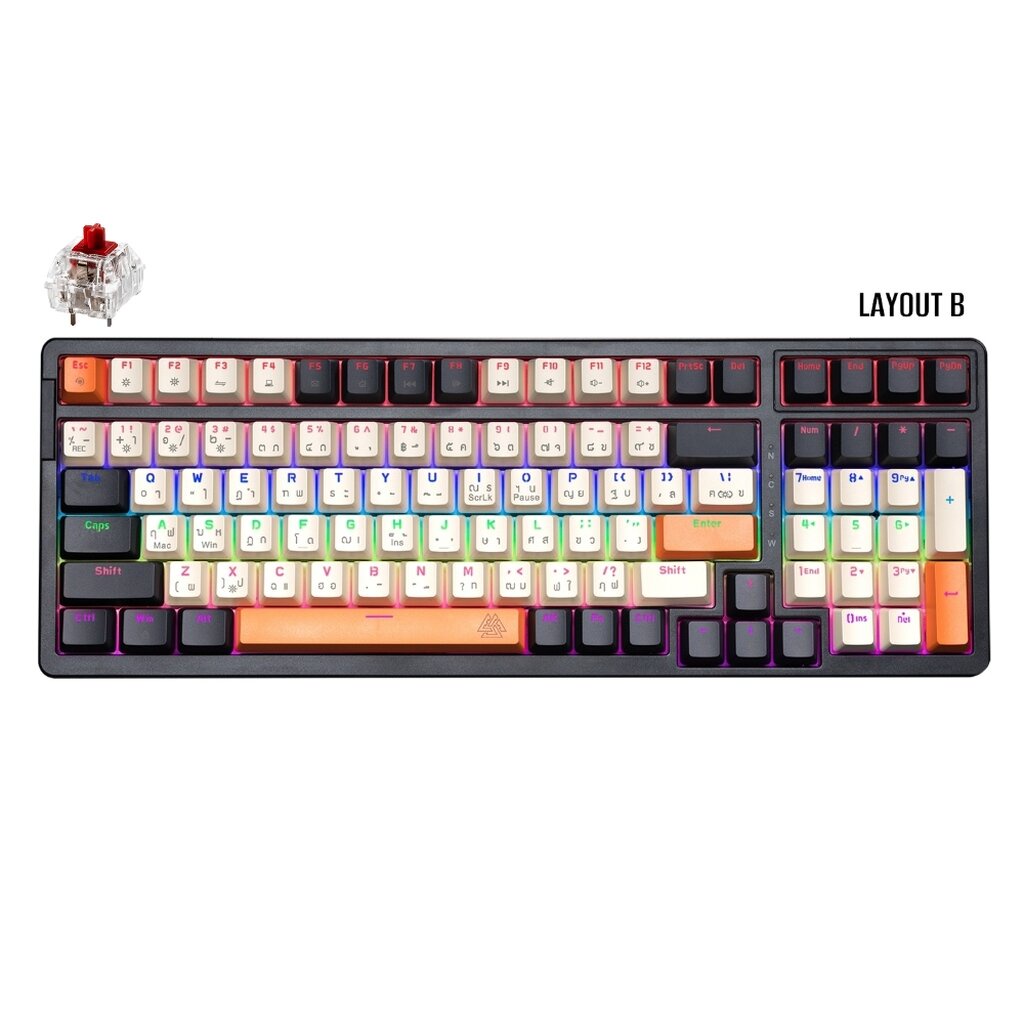 KEYBOARD EGA CMK1 CIY LAYOUT B RED SWITCH | Shopee Thailand