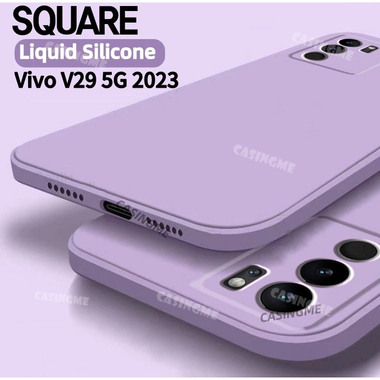 เคสซิลิโคนนิ่ม ทรงสี่เหลี่ยม กันกระแทก สําหรับ Vivo V29 5G 2023 Vivo V29 V 29 VivoV29 V29Pro ...