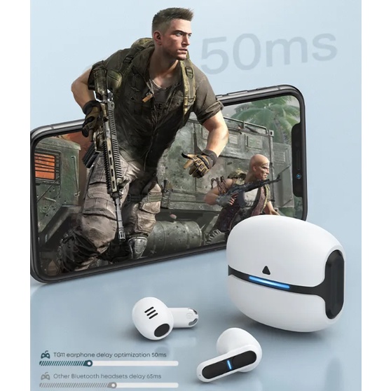 หูฟังบลูทูธ Langsdom TG11 หูฟังเกมมิ่ง (G7_241) Gaming Earbuds Earphone ...