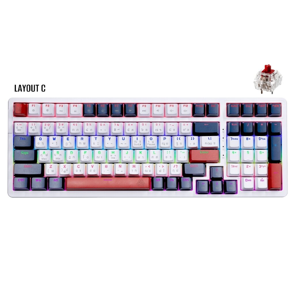 KEYBOARD EGA CMK1 CIY LAYOUT C RED SWITCH | Shopee Thailand