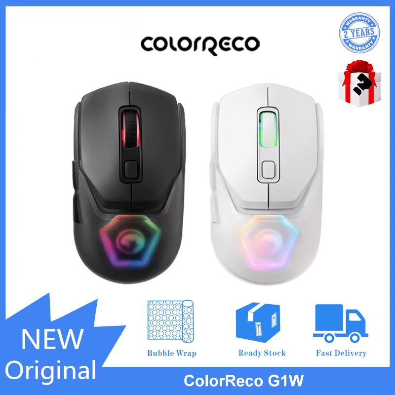 Colorreco G1W เมาส์บลูทูธไร้สาย RGB สามโหมด | Shopee Thailand