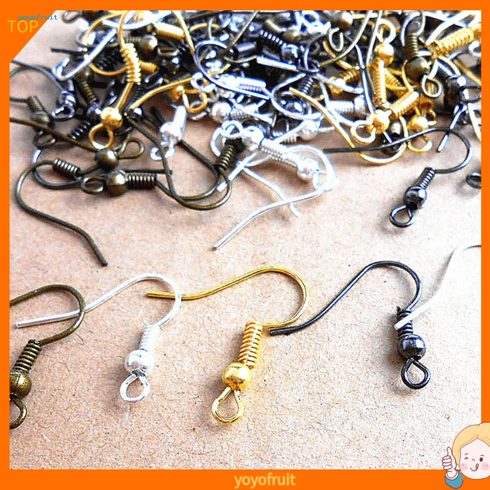 Yof ตะขอต่างหู ลวดขดลวด สําหรับทําเครื่องประดับ DIY 100 ชิ้น 500 ชิ้น ...