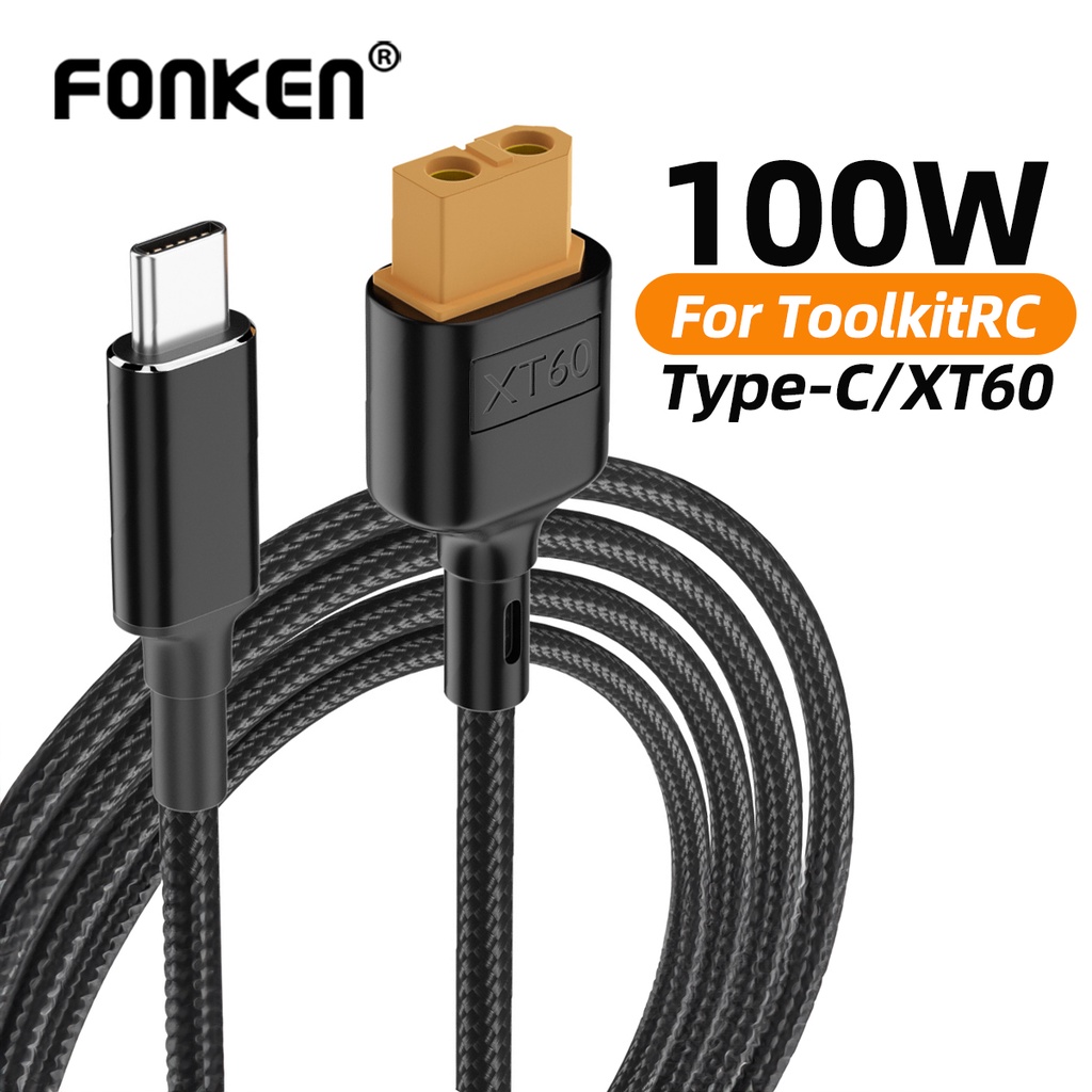 สายชาร์จ USB-C เป็น XT60 สําหรับ Toolkitrc SC100 Type-C เป็น XT60 ...