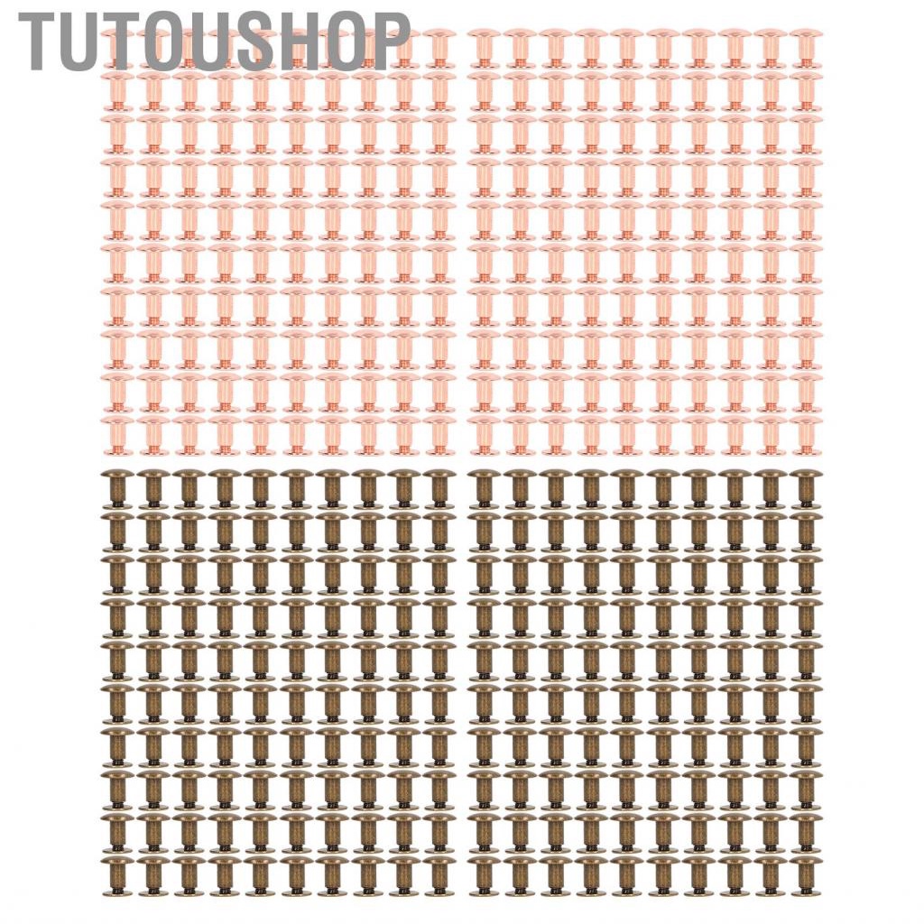 Tutoushop 200 Sets Book Binding Screw Curved Surfaces Bookbinding Flat ...