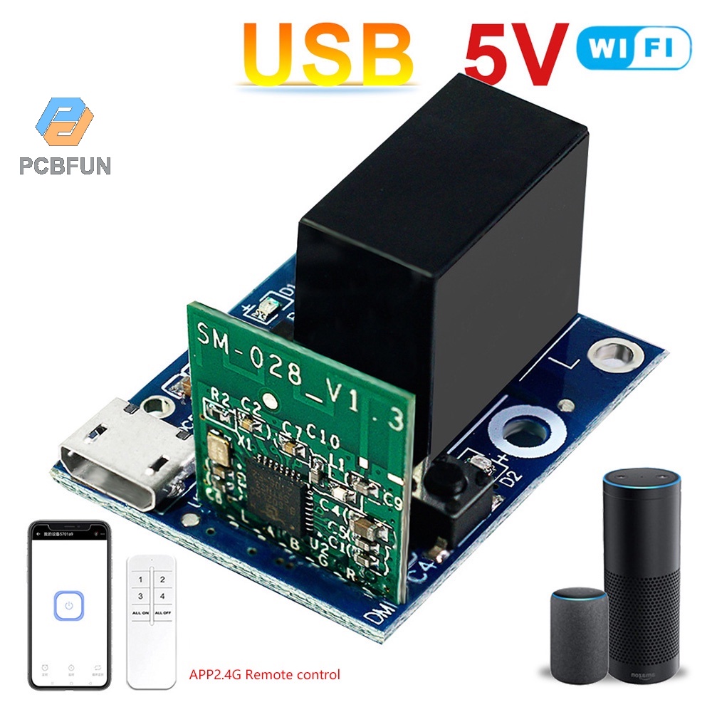 Pcbfun Ewelink โมดูลรีเลย์สวิตช์ Wifi ไร้สาย Dc5v | Shopee Thailand