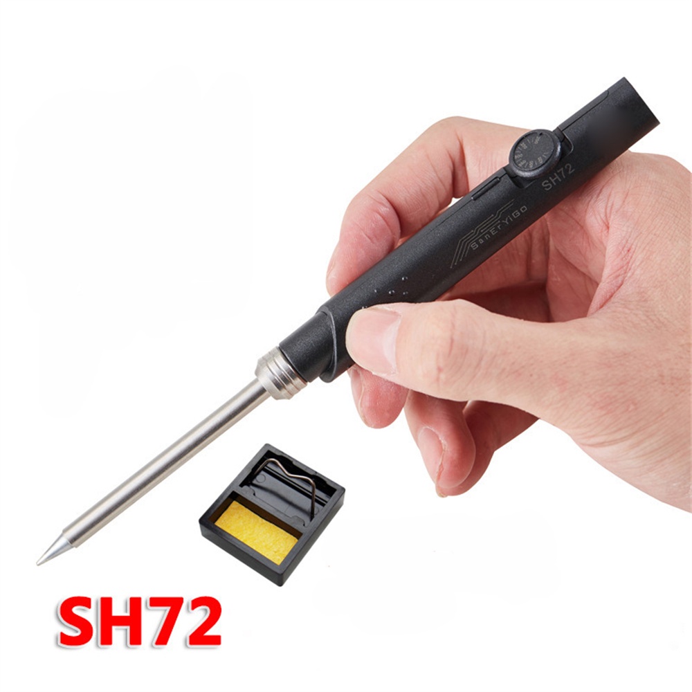 หัวแร้งเชื่อมบัดกรีไฟฟ้า DC12~24V T12 OLED 72W ขนาดเล็ก ปรับอุณหภูมิได้ แบบพกพา BC2 SH72 ...