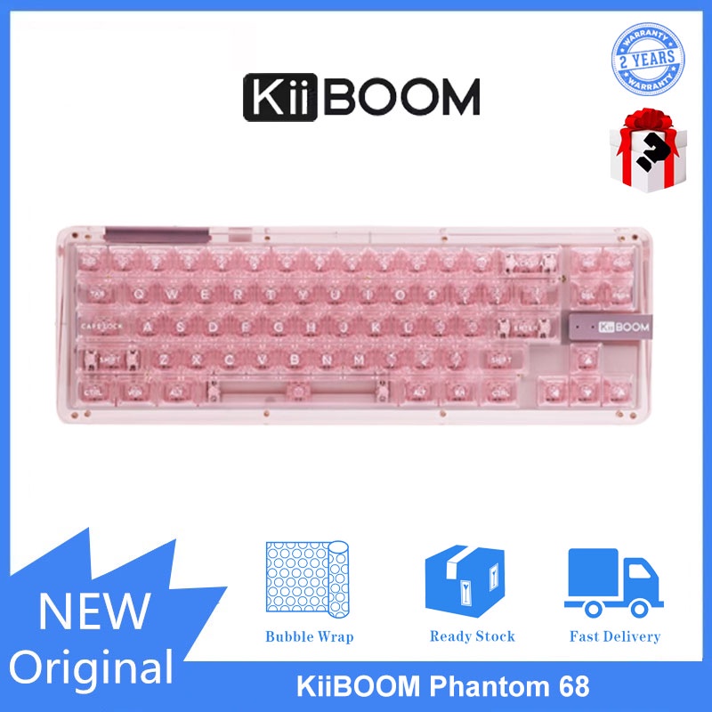 Kiiboom Phantom 68 คีย์บอร์ดไร้สายบลูทูธ แบบใส สามโหมด | Shopee Thailand