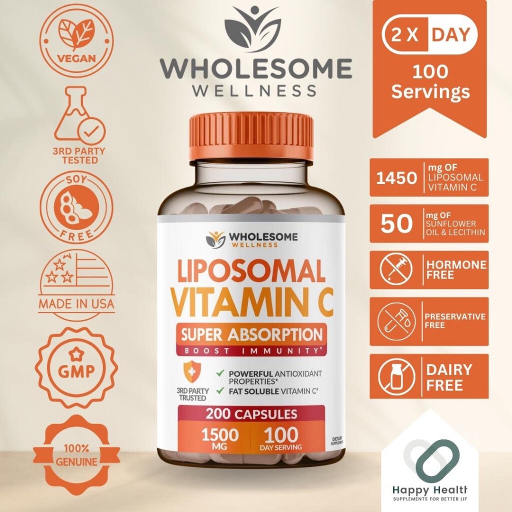 Wholesome Wellness Liposomal Vitamin C 1500 Mg. (200 Capsules) | Shopee Thailand