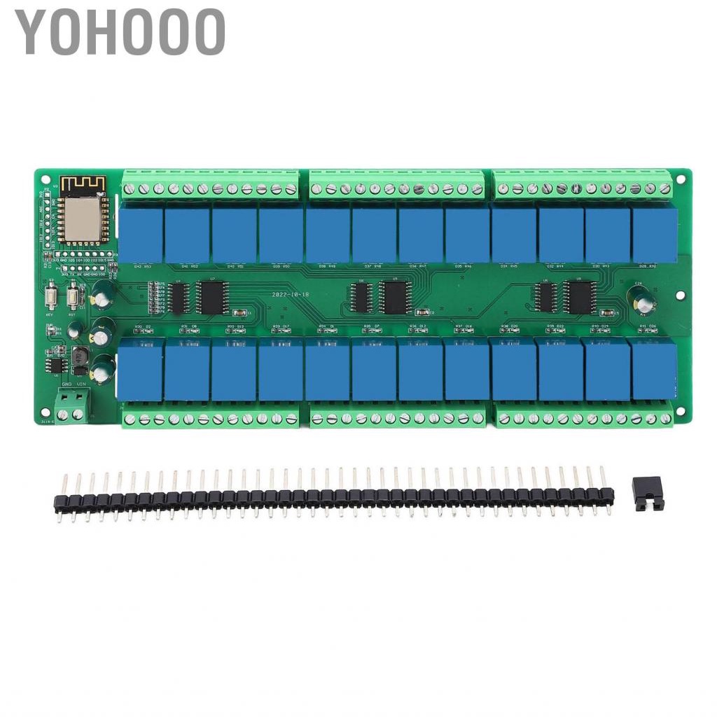 Yohooo Relay Development Board Easy Installation 74HC595 Shift Registers ESP8266 24 Channel ...
