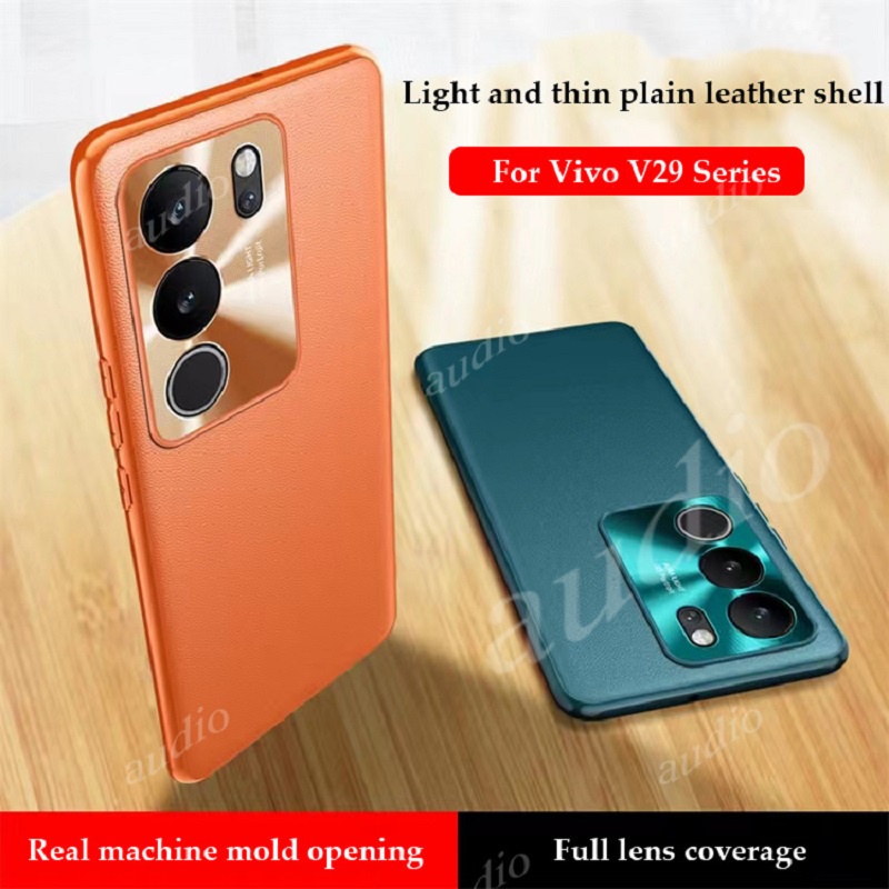 เคสมือถือ แบบหนัง บาง ป้องกันกล้อง กันลายนิ้วมือ หรูหรา สําหรับ Vivo V29 Pro Lite V29Pro V29Lite ...
