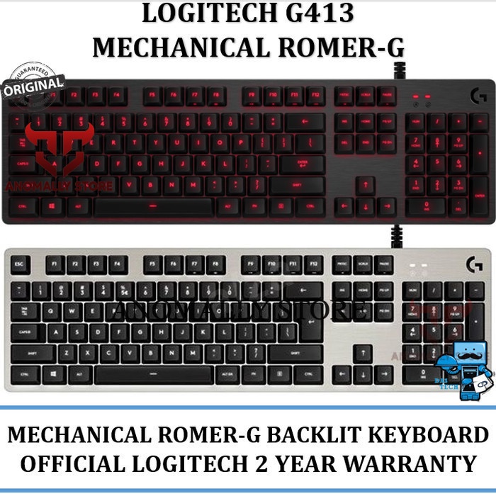 Logitech G413 คีย์บอร์ด Mechanical มีไฟแบ็คไลท์ - รับประกันอย่างเป็น ...