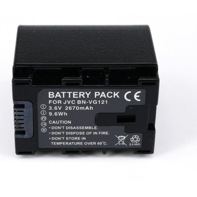 แบตเตอรี่กล้อง JVC BN-VG121 BATTERY Capacity: 2670mAh สำหรับ JVC GZ-E10 ...