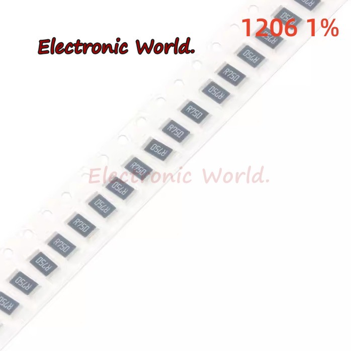 ตัวต้านทาน 1% 1206 SMD 0R~10M 1/4W 0 1 10 100 150 220 330 โอห์ม 1K 2.2 ...