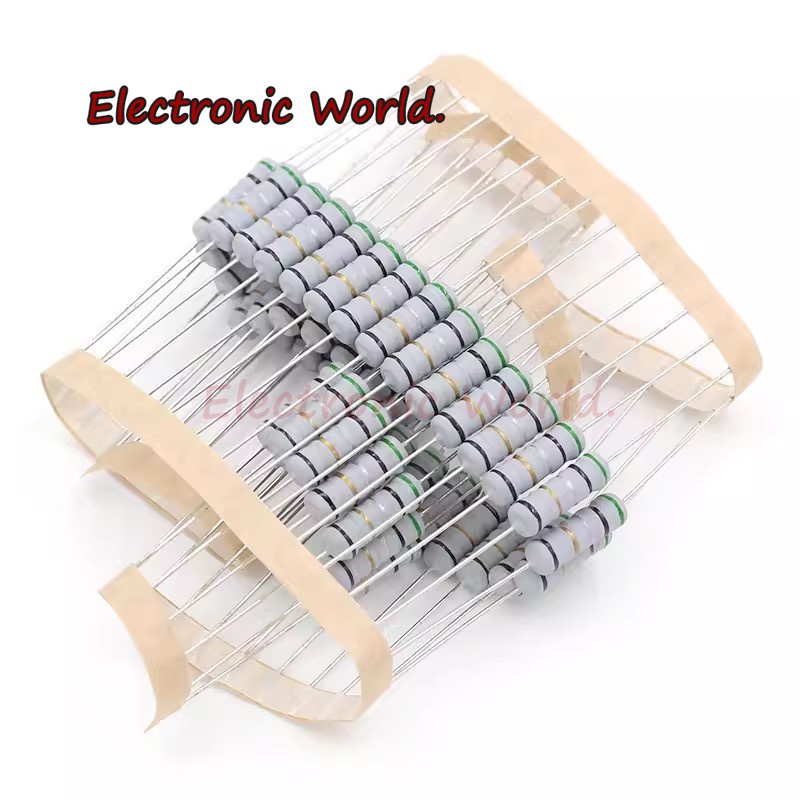 ตัวต้านทานฟิวส์ลวดพัน 1W 5% 0.1R 0.33R 1R 2.2R 3R 4.7R 5.1R 6.8R 10R 22R 68R 100R 200R 510R 0.1 ...