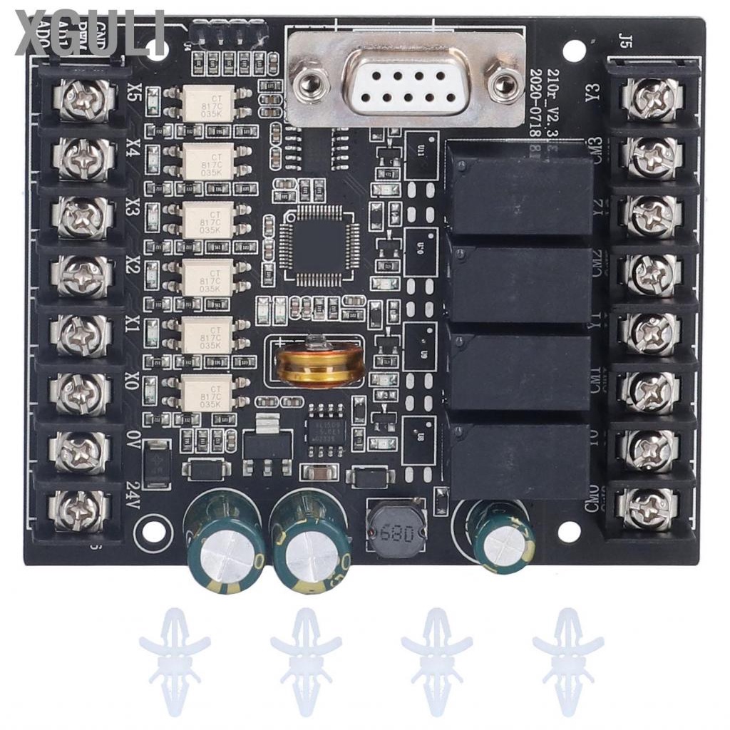 Xguli Programmable Logic Controller 10 IO Points Relay Output Industrial Control Board PCB with ...
