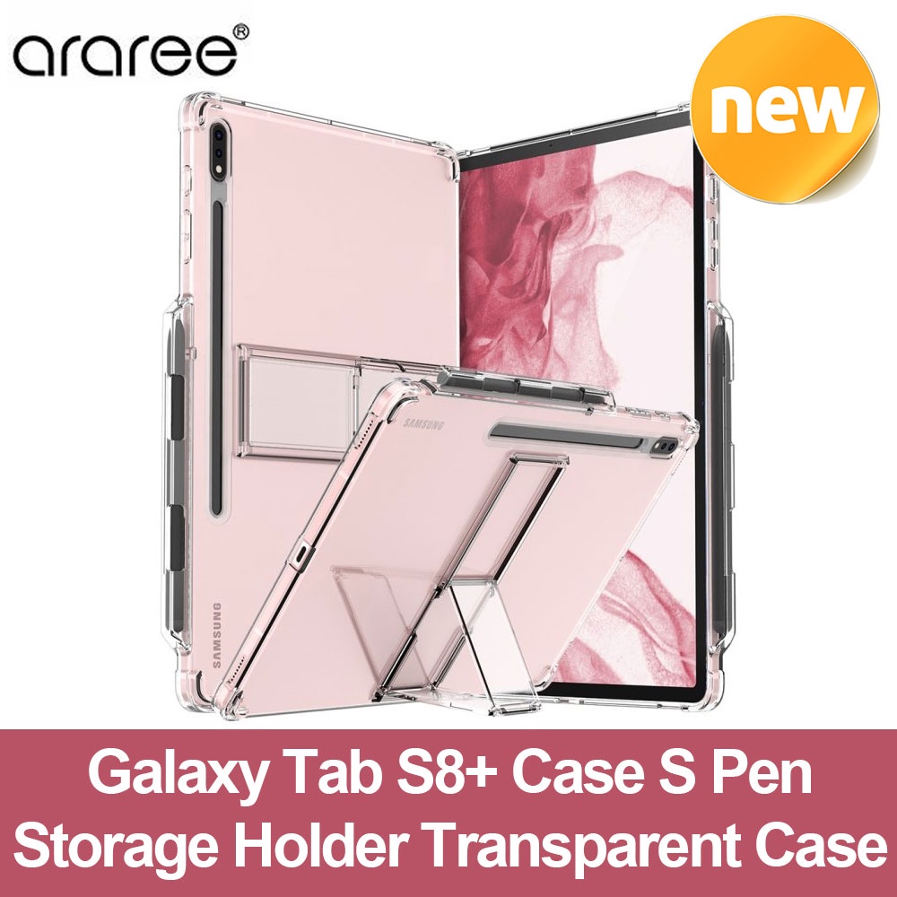 Araree Galaxy Tab S8 Plus Case S Pen Storage Holder Transparent ...
