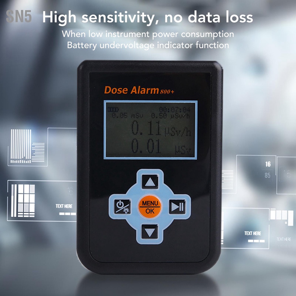 SN5 เครื่องตรวจจับรังสีนิวเคลียร์ Monitor เคาน์เตอร์ Geiger Beta Gamma X Ray เครื่องทดสอบ ...