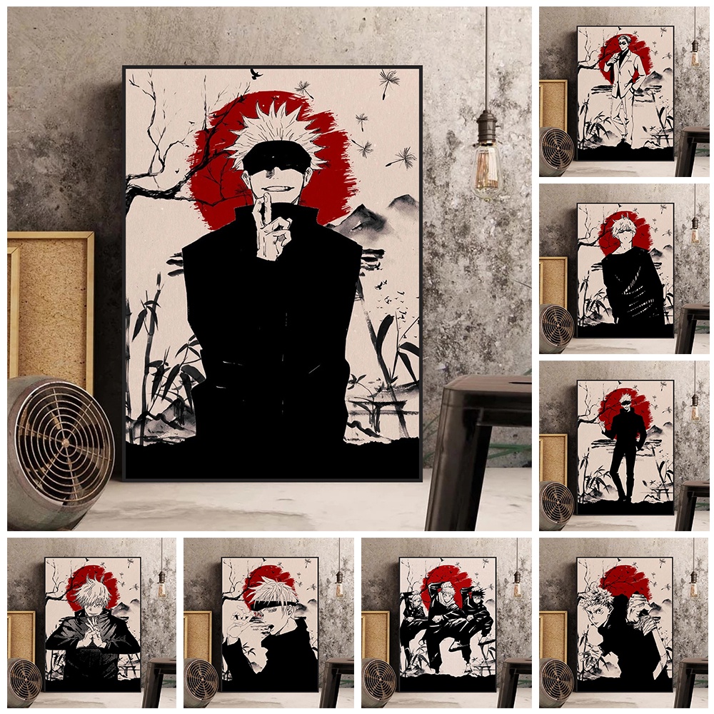 Japanese Anime Canvas Poster Jujutsu Kaisen Gojo Satoru Decorative ...