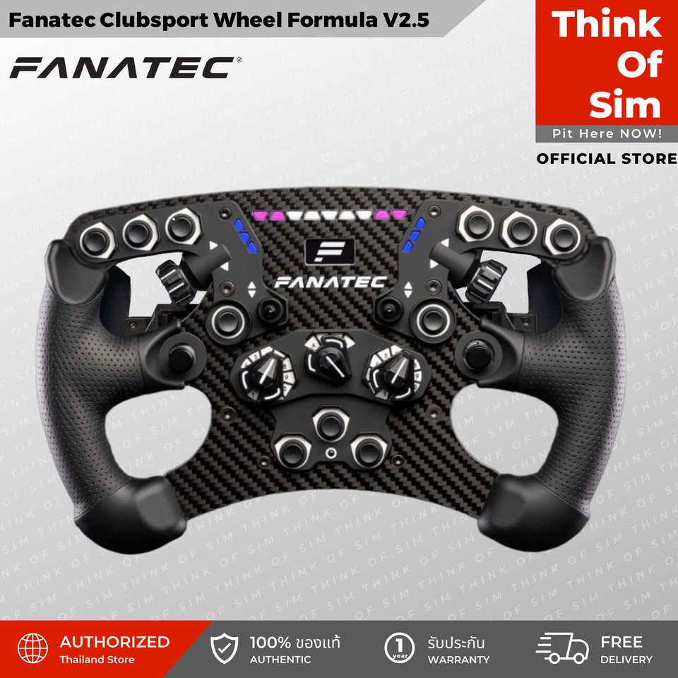 Fanatec Clubsport Steering Wheel Formula V2.5 (White Buttons) Complete ...