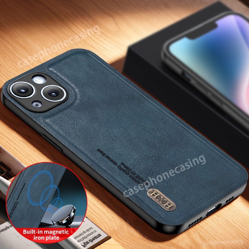 เคสโทรศัพท์มือถือหนังนิ่ม ผิวด้าน ป้องกันเลนส์กล้อง สไตล์วินเทจเรโทร สําหรับ iPhone 14 13 Pro ...