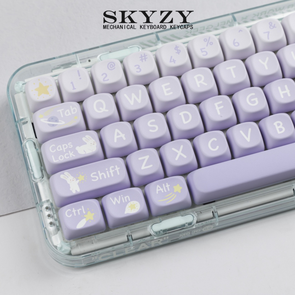 Pick Star Rabbit keycaps MOA Profile การ์ตูนน่ารัก PBT Dye Sub ปุ่มกด ...