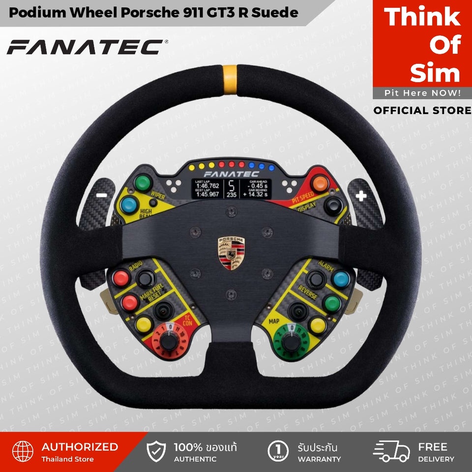 Fanatec Podium Steering Wheel Porsche 911 GT3 R Suede Complete | Shopee ...