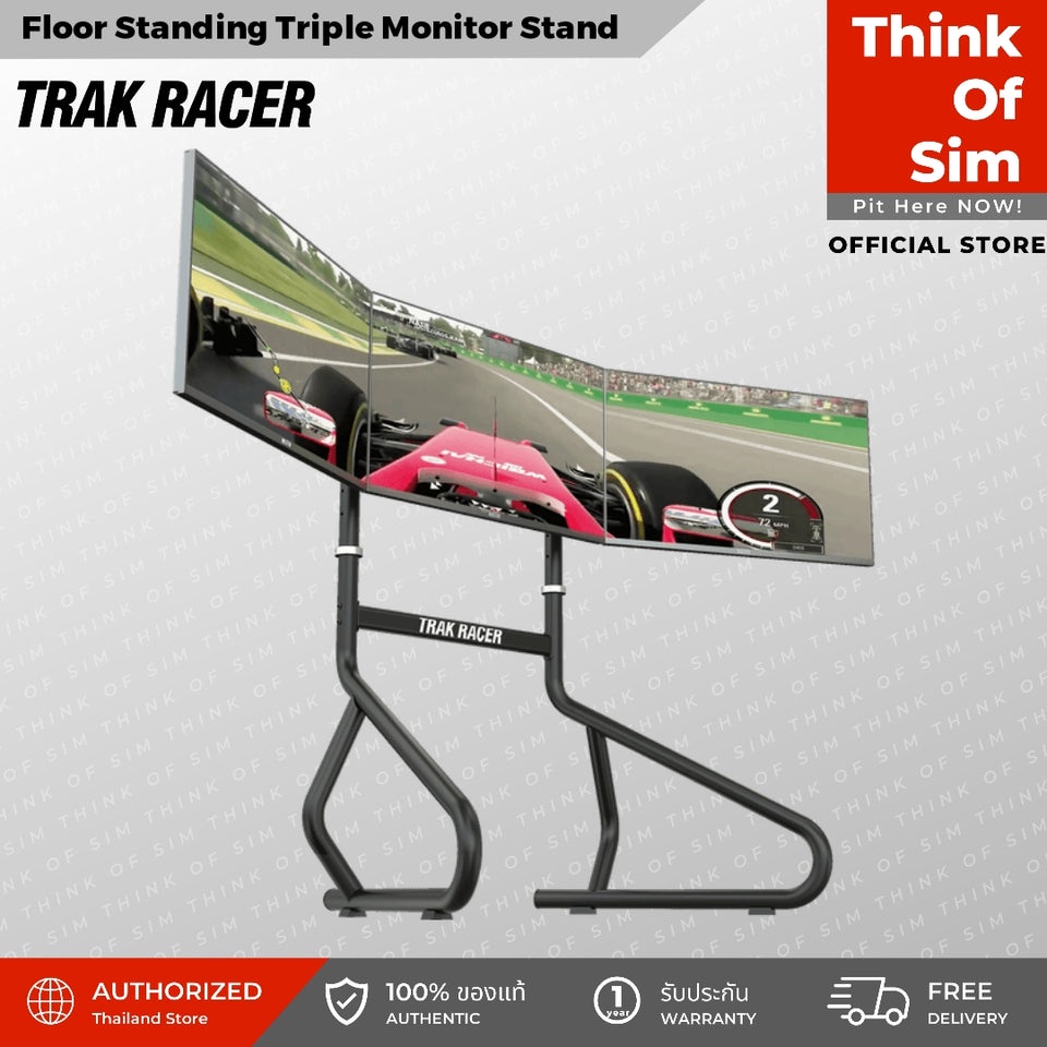 Trak Racer Floor Standing Triple Monitor Stand Tube Frame Edition ...