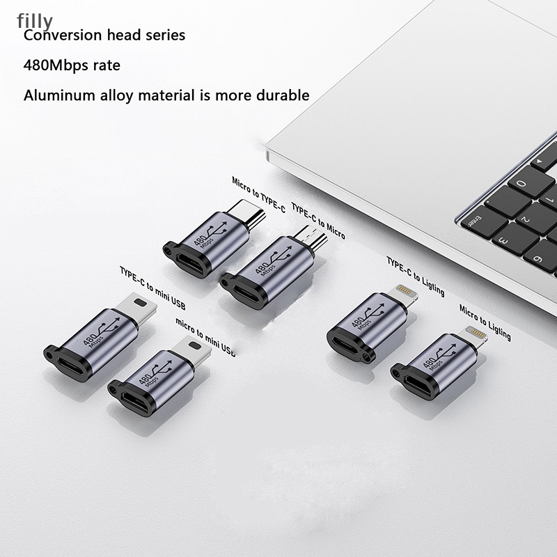 อะแดปเตอร์แปลง USB-C เป็น Micro USB Mini USB Type-C ตัวเมีย เป็น Micro ...