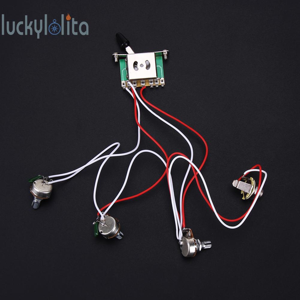 สายไฟกีตาร์ 1V2T 1Jack 3-500K Pots 5Way Switch RAU [luckylolita.th ...