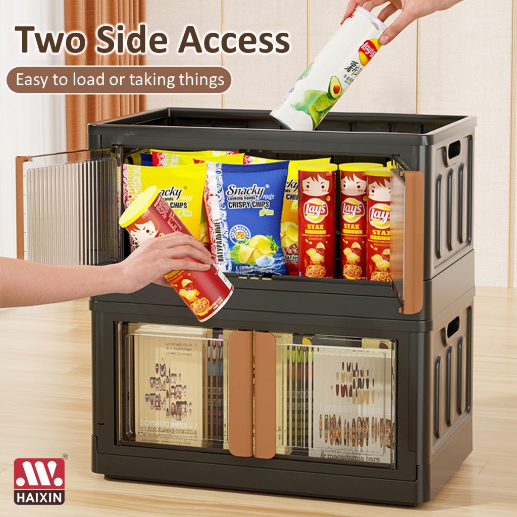 กล่องเก็บของพับได้ New Black🖤32L /72L🖤กล่องเก็บของอเนกประสงค์ แข็งแรง ซ้อนได้ มีล้อ สไตล์มินิมอล ...