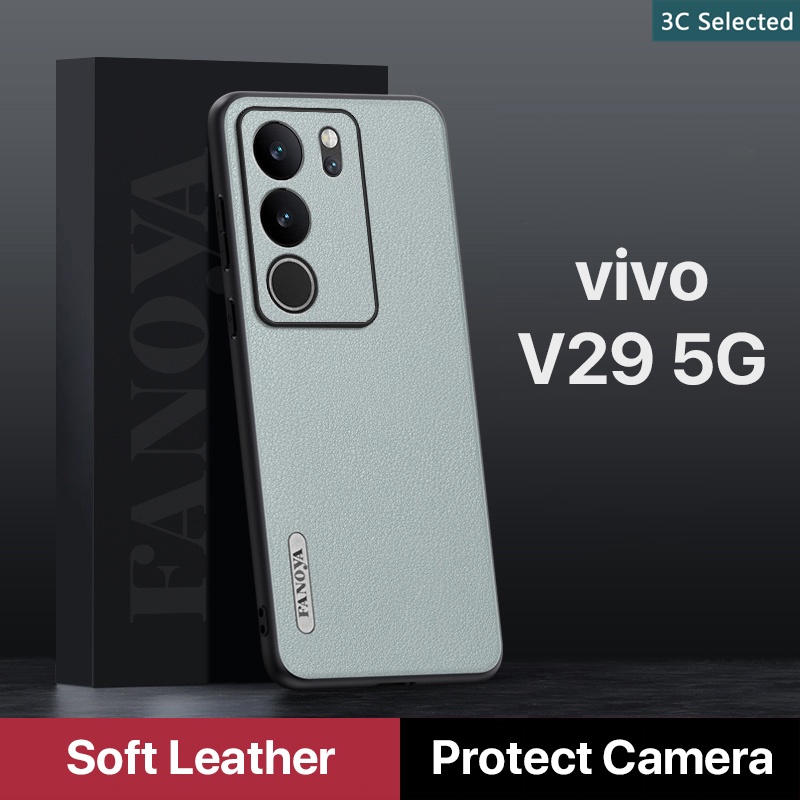หนังนุ่ม เคส vivo V29 5G Case สัมผัสที่สบาย ป้องกันลายนิ้วมือ กรอบTPU ...