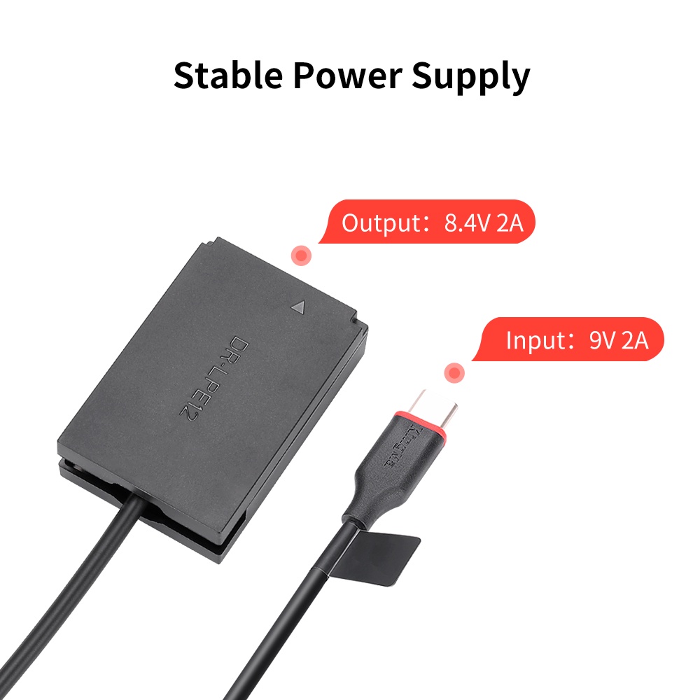 KingMa LP-E12 USB Type C Dummy แบตเตอรี่อะแดปเตอร์ DC Coupler สําหรับ Canon SX70HS 100D M50 M2 ...