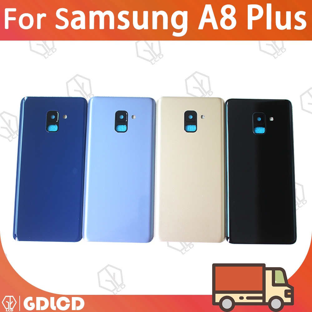 สําหรับ SAMSUNG Galaxy A8 + A8 Plus 2018 A730 A730F/DS ฝาหลังแบตเตอรี่ประตูกรณีด้านหลังซ่อม ...