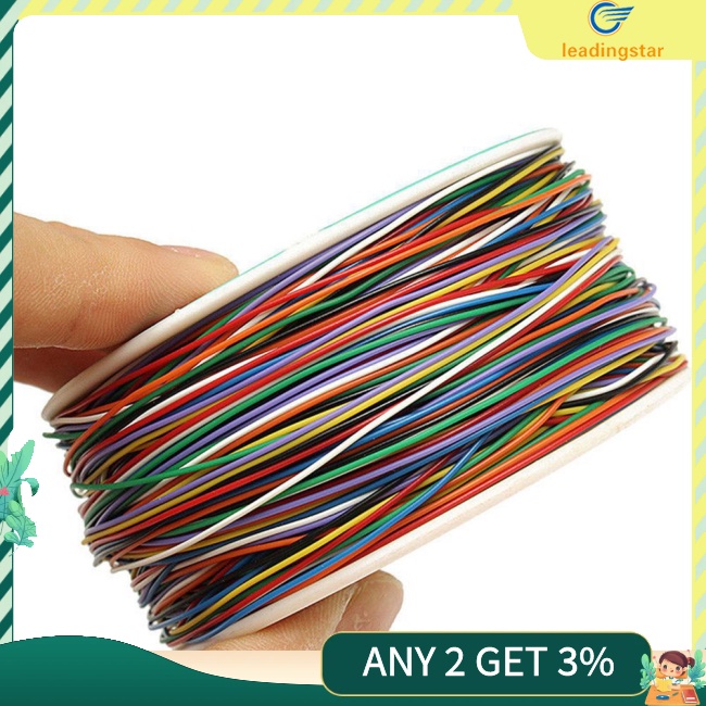 Leadingstar ม้วนสายเคเบิลเบรดบอร์ด ทองแดง Pcb 280 ม. 30awg 8 สี อเนกประสงค์ 1 ม้วน | Shopee Thailand