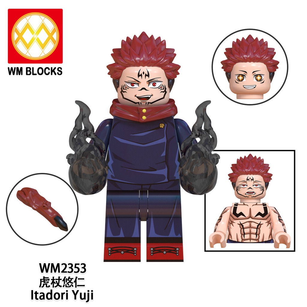 Satoru Gojo Jujutsu Kaisen Yuta บล็อกตัวต่อ adori Yuji Megumi ตัวเลข ...