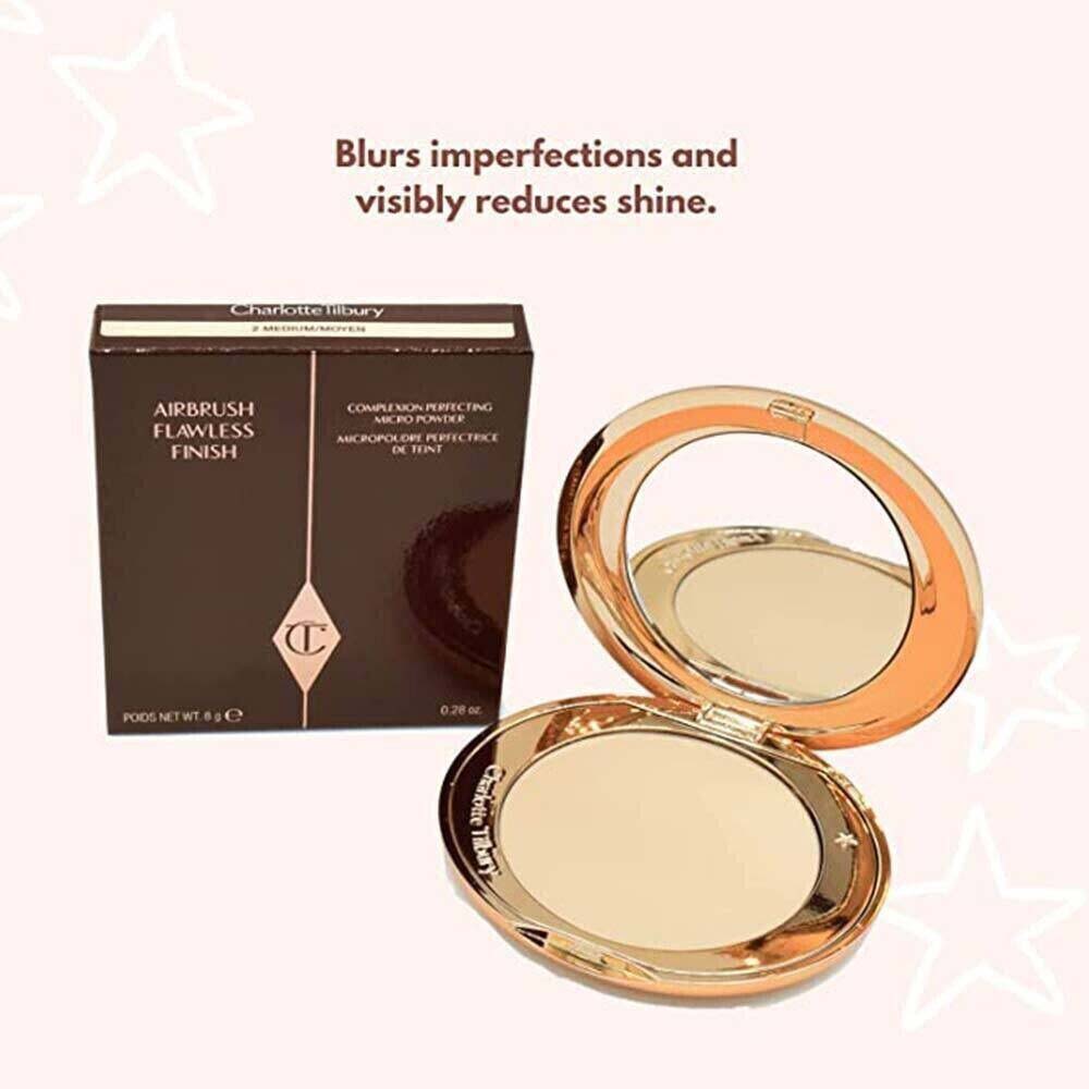 British Charlotte Tilbury Airbrush Face Paint Powder ขนาด 2 กลาง - 8 ...
