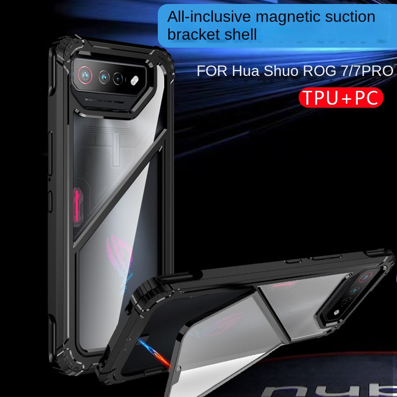 เคสโทรศัพท์มือถือ แบบใส ป้องกันการชน พับได้ สําหรับ Asus ROG 7 7Pro ...